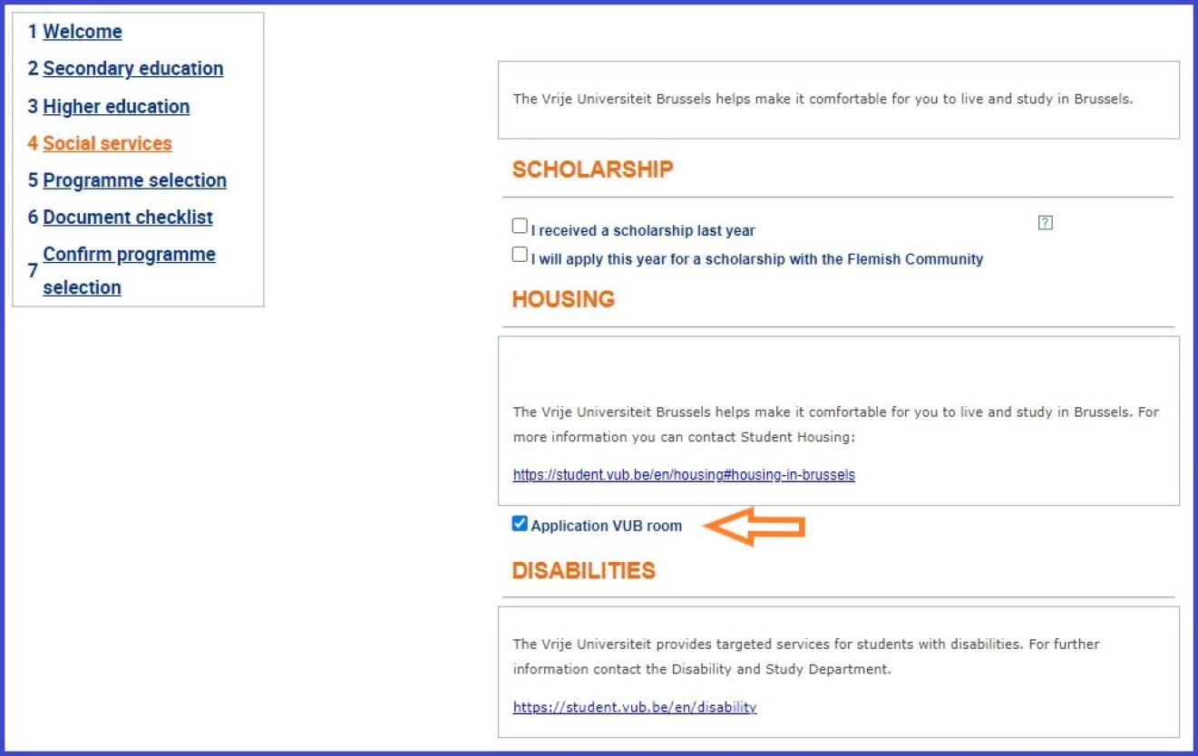 Apply for student housing | Vrije Universiteit Brussel